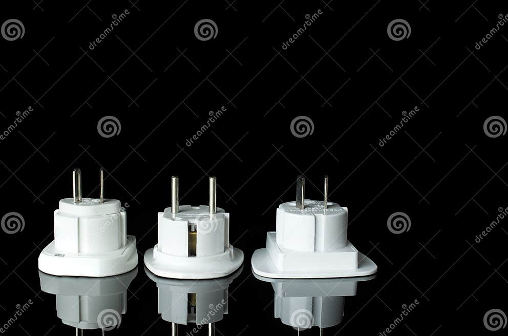 Different Types of Power Adaptors for Various Countries Stock Image ...