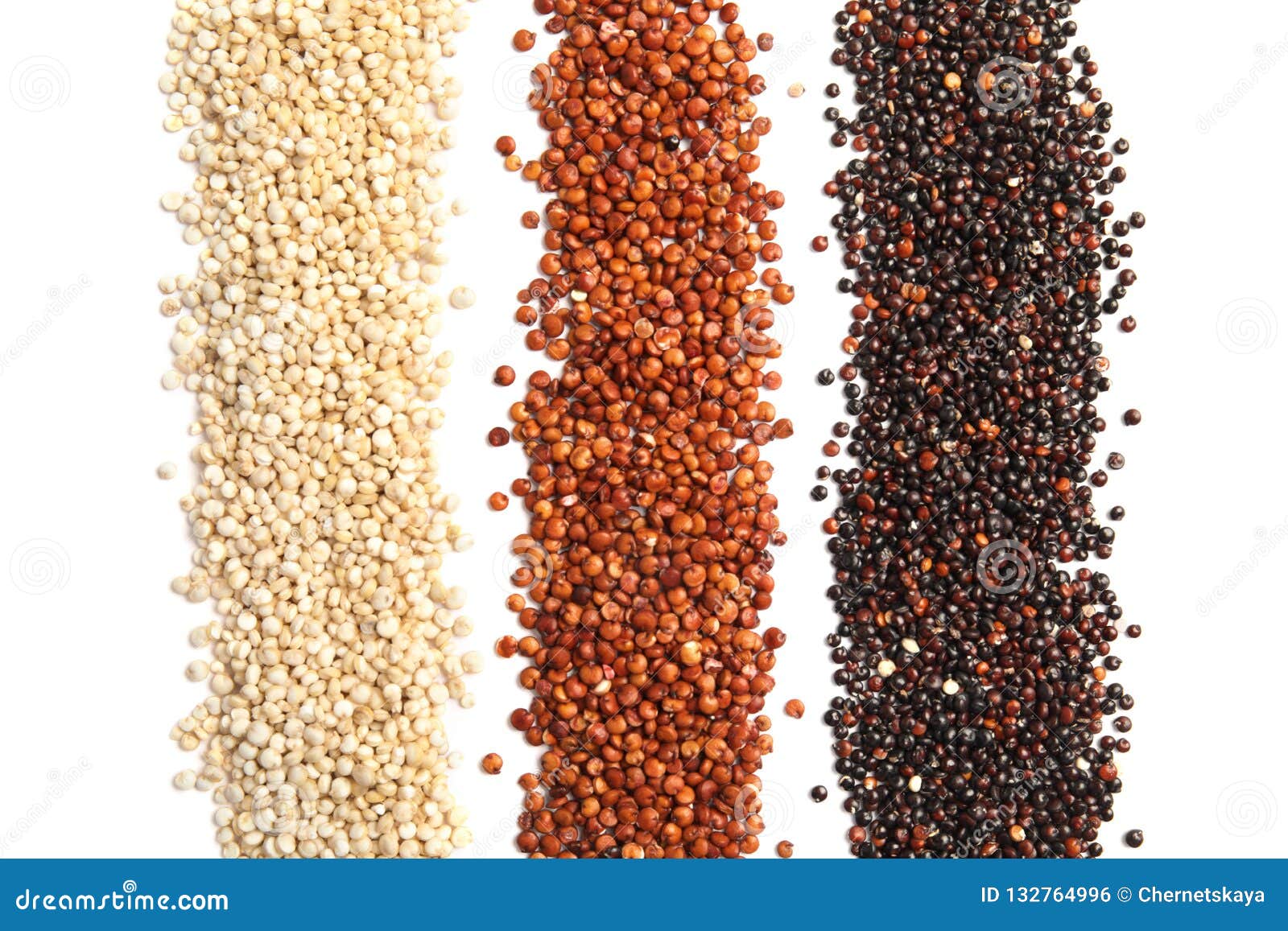 Different Types of Quinoa on White Background Stock Photo - Image of ...