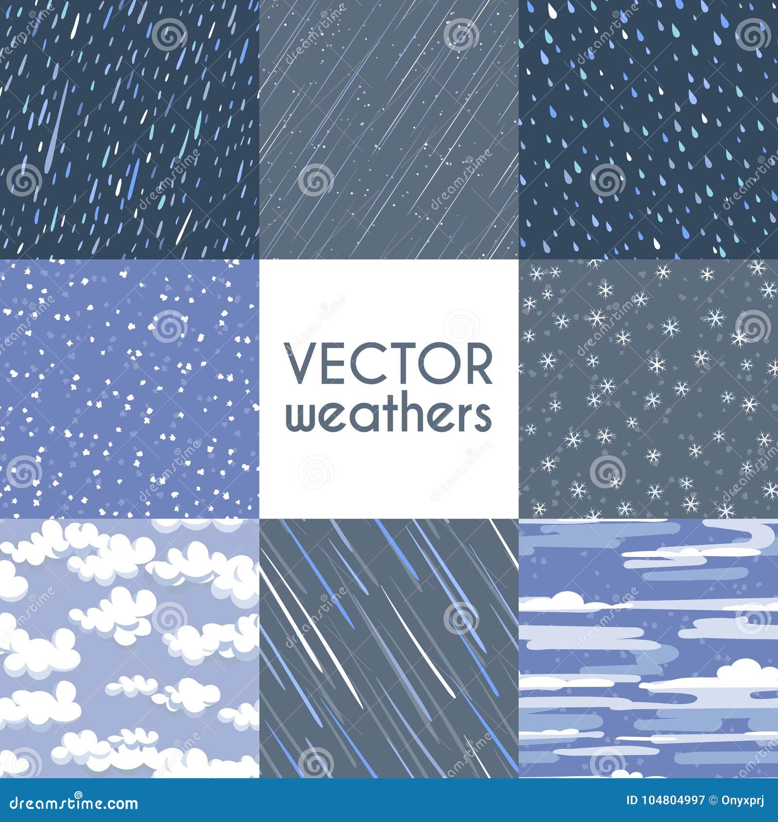 Seamless Rainfall Texture. Rain Drop. Vector Isolated On Transparent ...