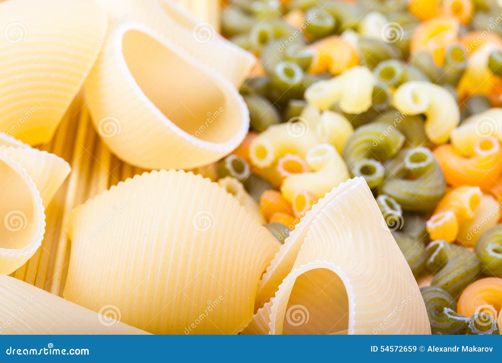 Different Types of Raw Pasta Stock Image - Image of cook, food: 54572659