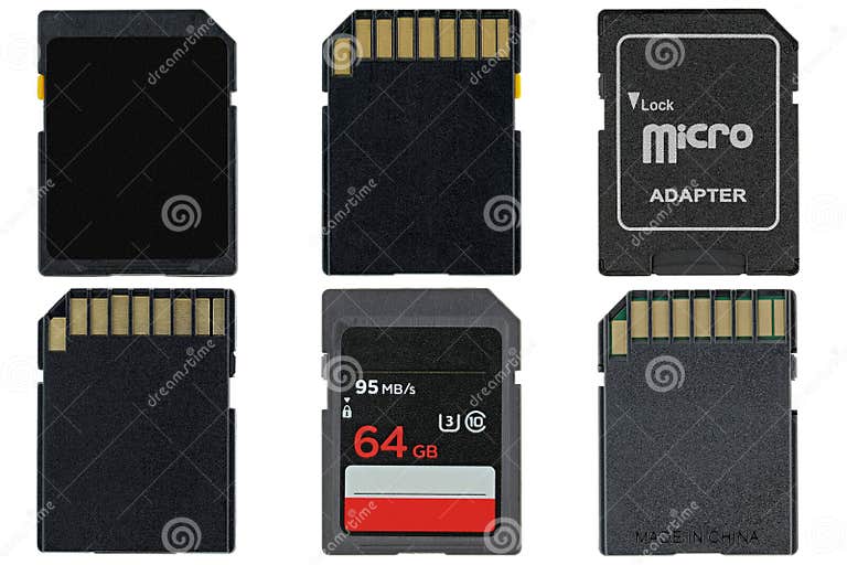 Different Types of Removable Flash Memory Cards and Micro SD Ada Stock ...