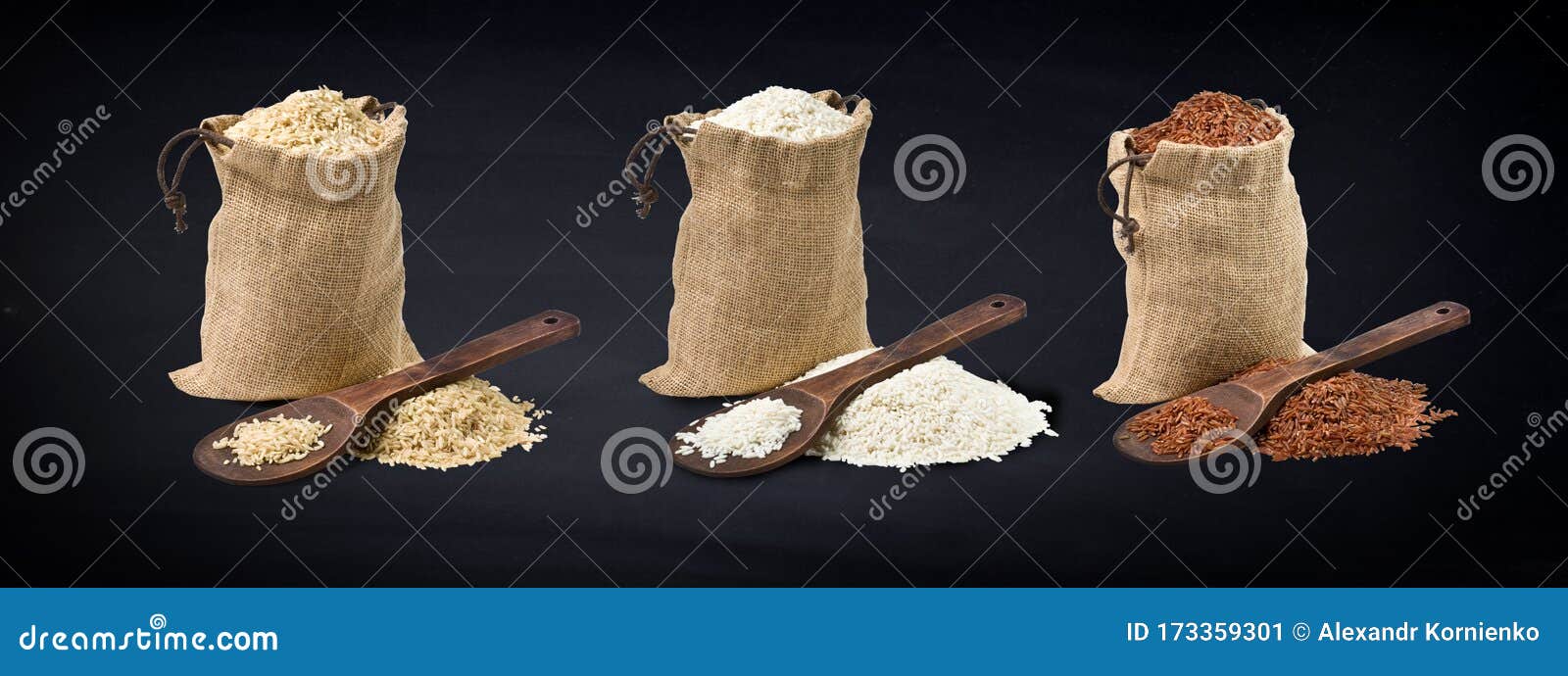 Different Types of Rice in Bags Stock Image - Image of gastronomy ...