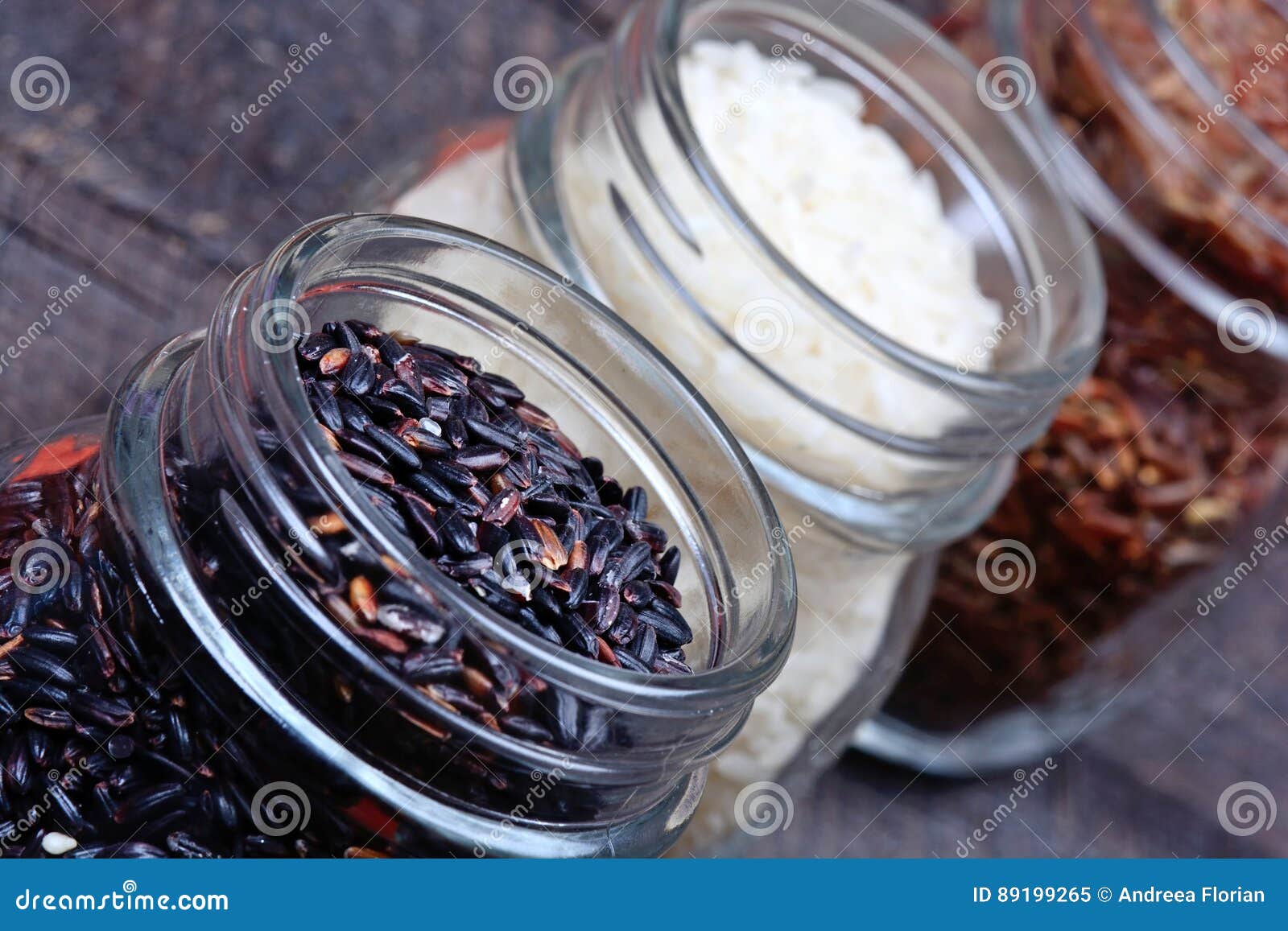 Different Types of Rice in a Jars on Table Stock Image - Image of tasty ...