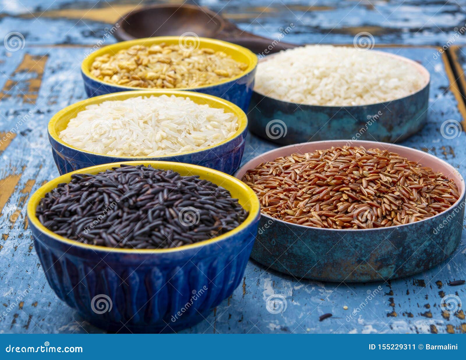 Different Types of Rice, White Basmati, Jasmine, Arborio, Brown and ...