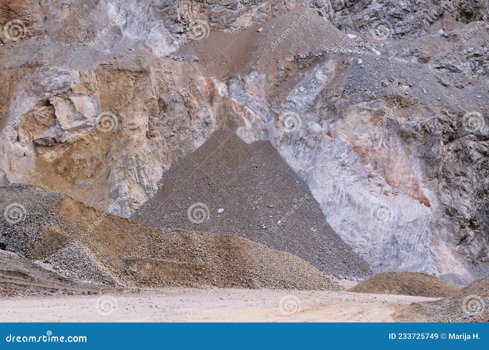 Open Sand Pit, Gravel, Stones, Sand for Construction Stock Image ...