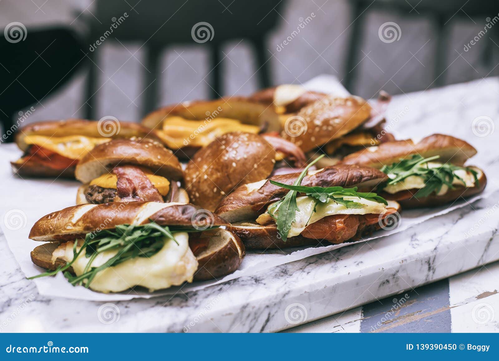 Different Types of Sandwiches Stock Photo - Image of restaurant ...