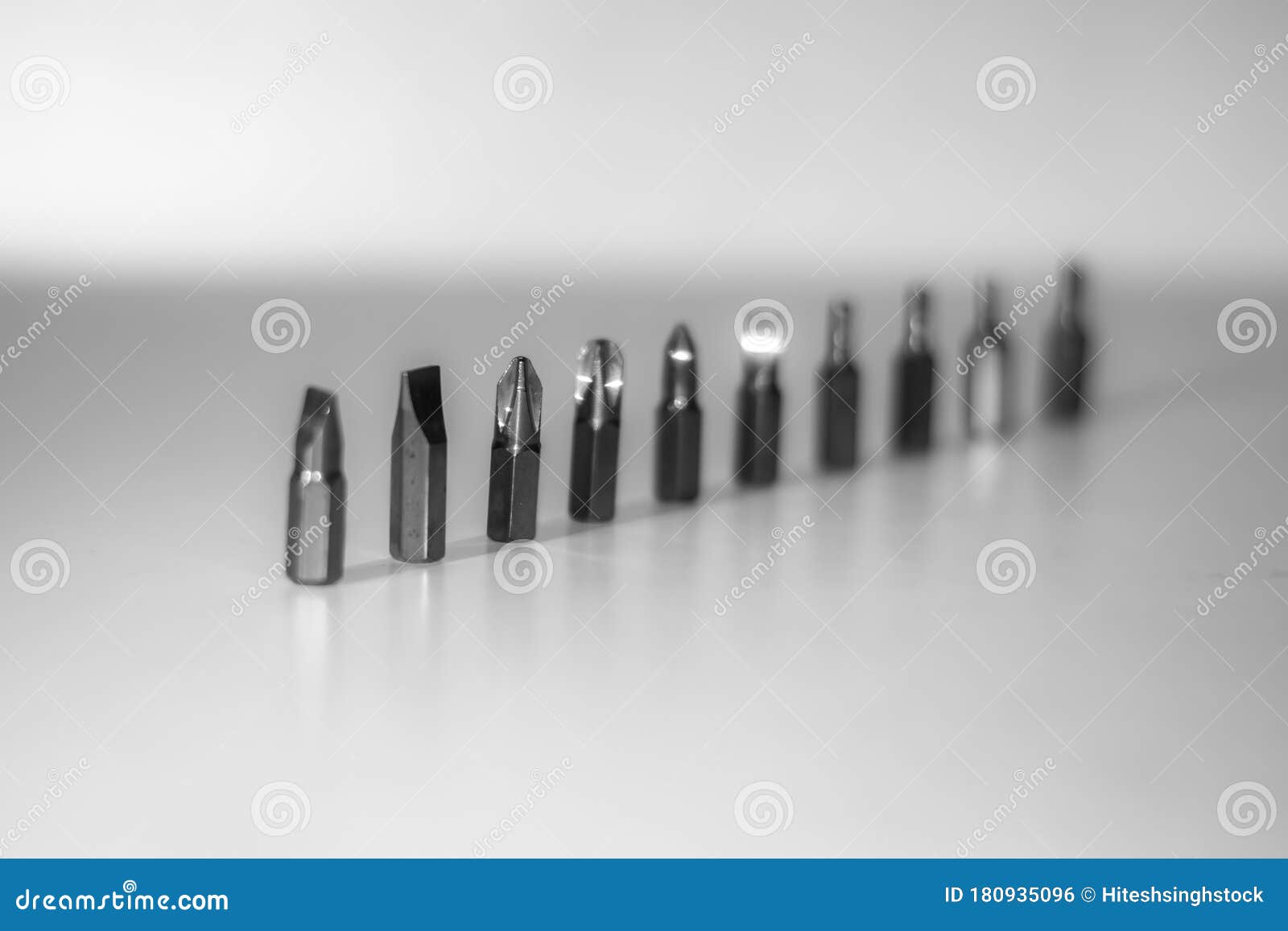 Different Types of Bits of Screwdriver Stock Photo - Image of hand ...