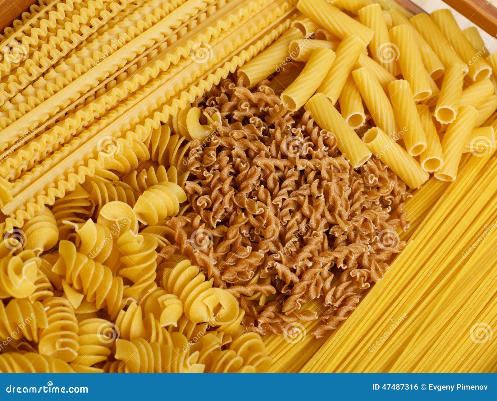 Different Types and Shapes of Italian Pasta Stock Photo - Image of ...