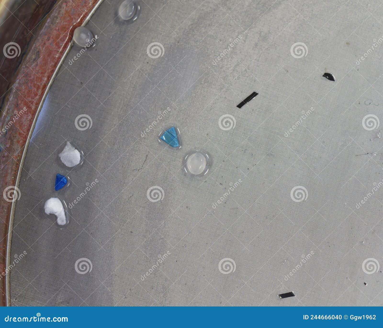 Microplastics on a sieve stock photo. Image of dump - 244666040
