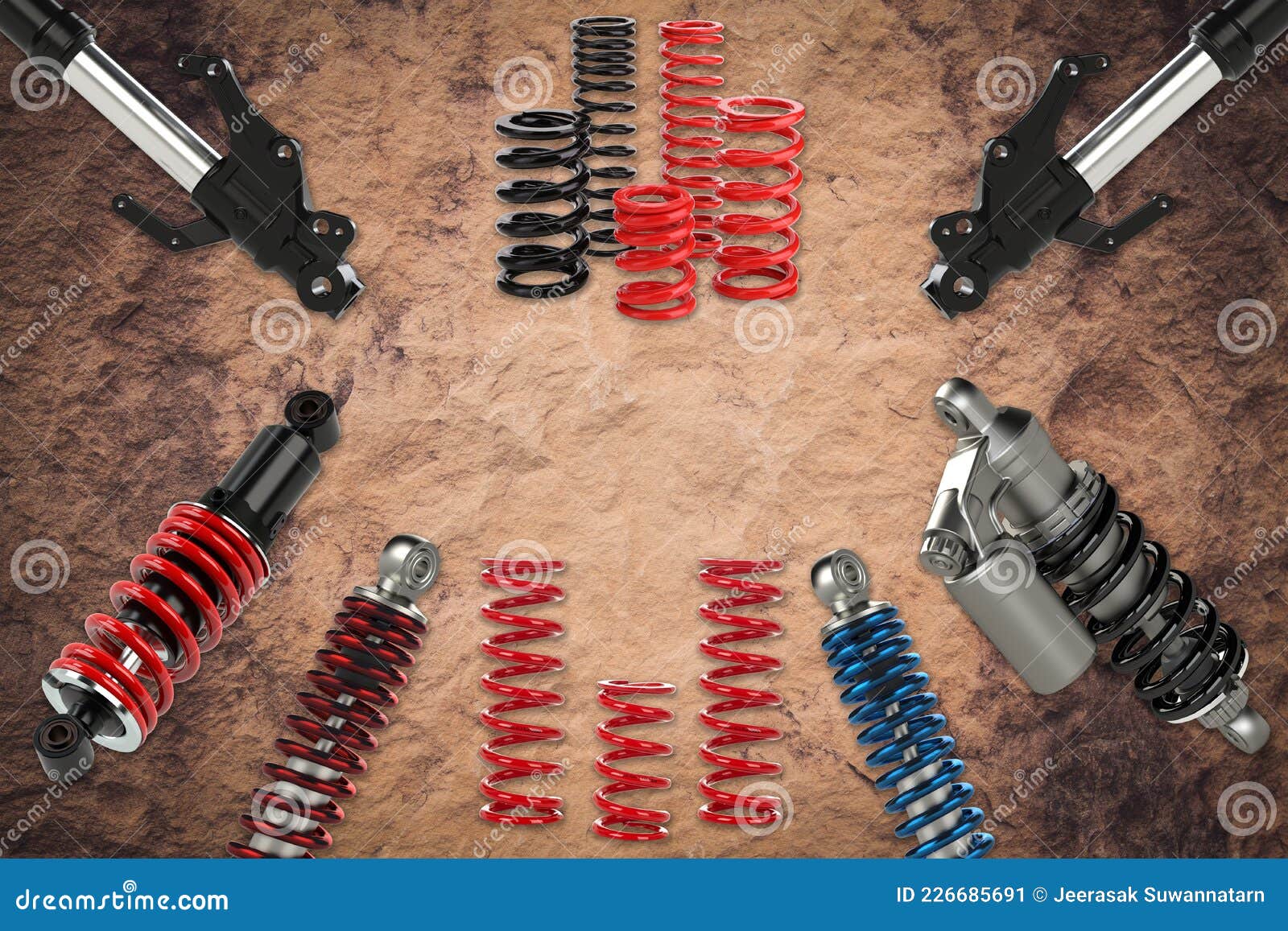Different Types of Shock Absorbers Used As an Illustration for an ...