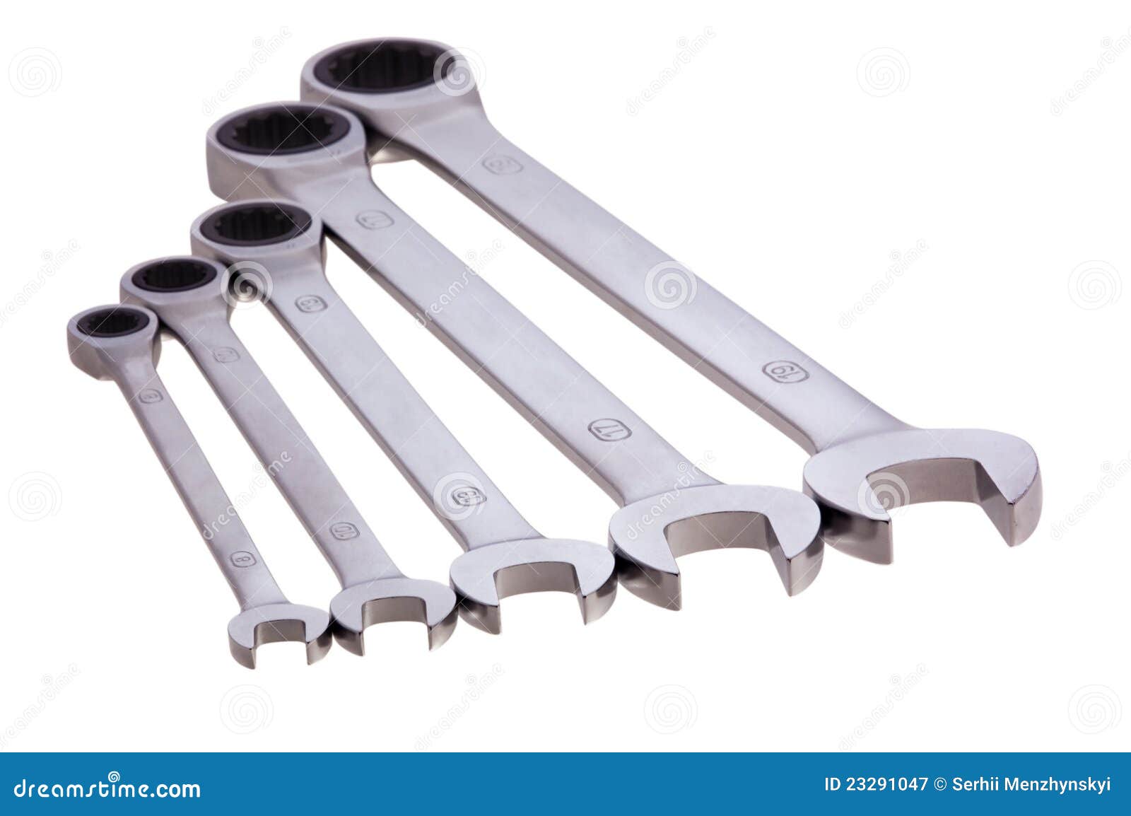 Different Types of Spanner are Laid Out Stock Image - Image of gloss ...