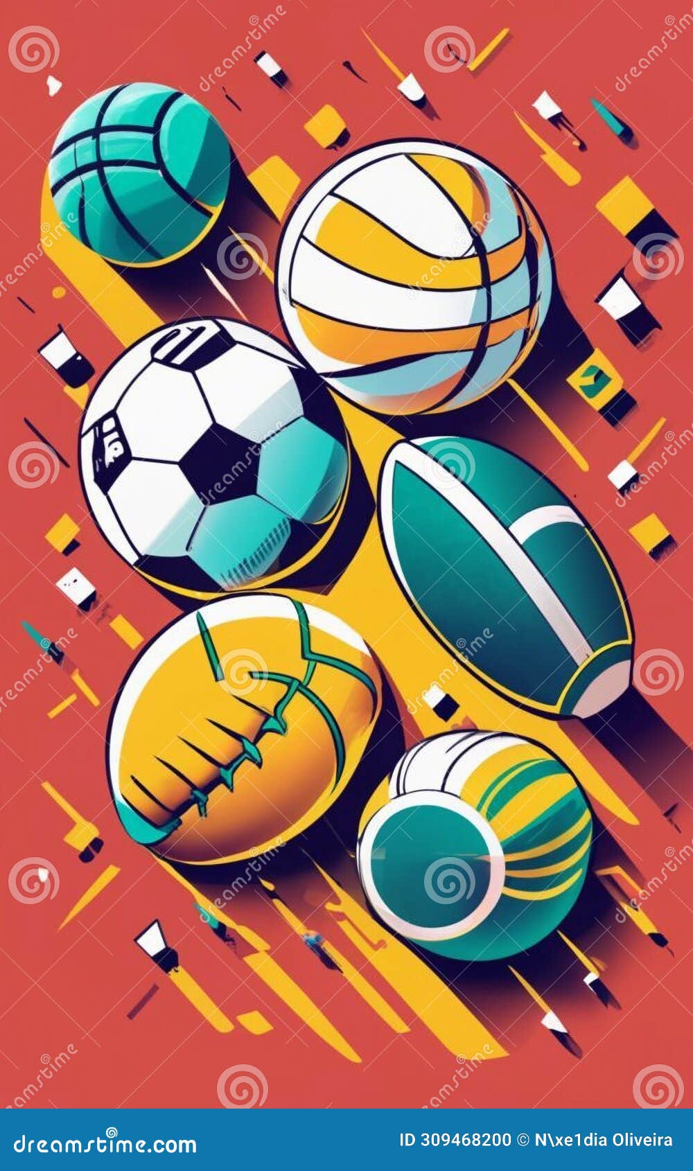 Different Types of Sports and Colored Balls Stock Photo - Image of ball ...