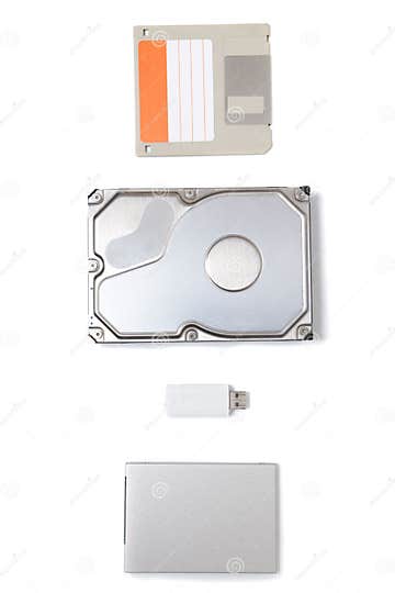 Different Types of Storage Media Stock Photo - Image of media, memory ...