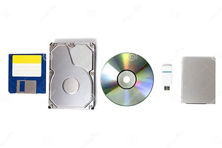 Different Types of Storage Media Stock Image - Image of floppy, memory ...