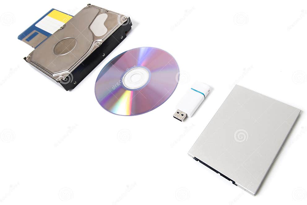 Different Types of Storage Media Stock Photo - Image of modern ...