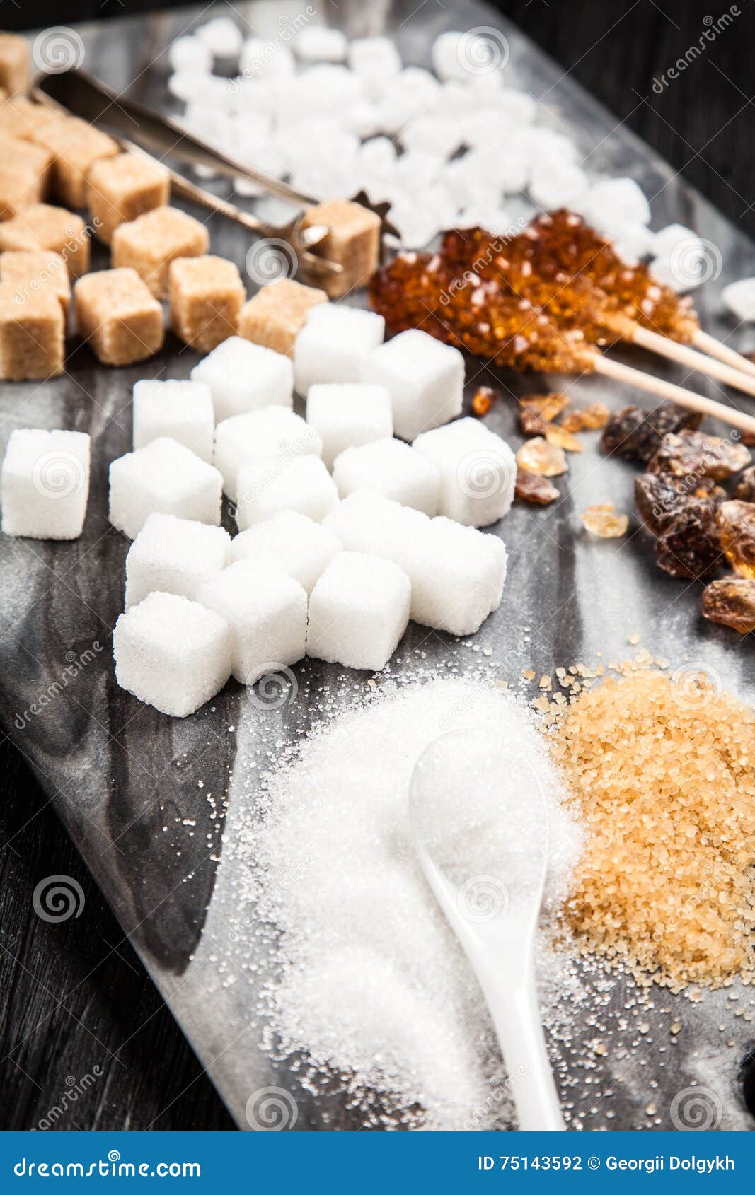DIfferent types of sugar stock photo. Image of energy - 75143592