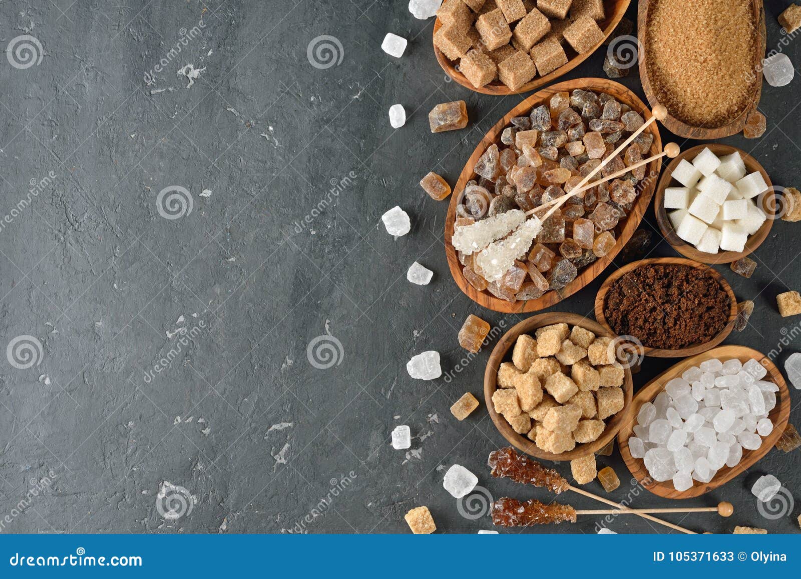 Different types of sugar stock image. Image of dessert - 105371633