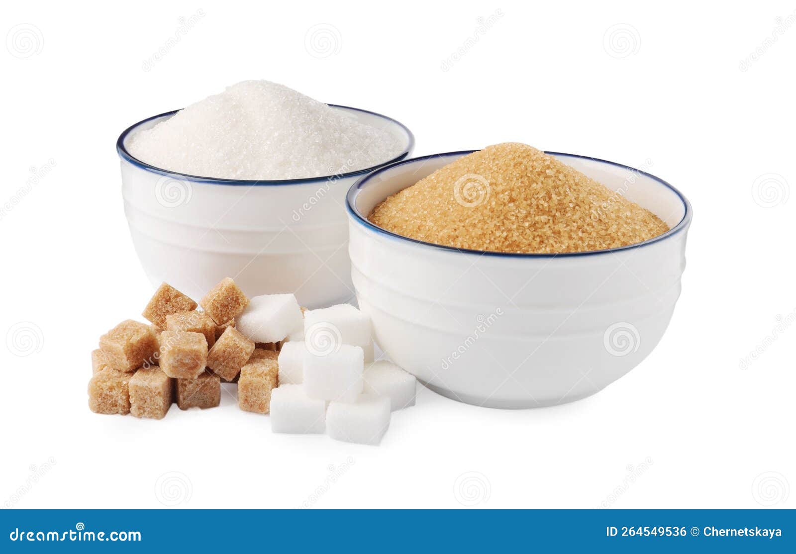 Different Types of Sugar on White Background Stock Photo - Image of ...