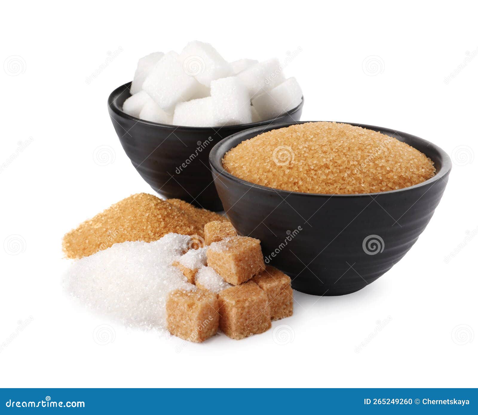 Different Types of Sugar on White Background Stock Photo - Image of ...