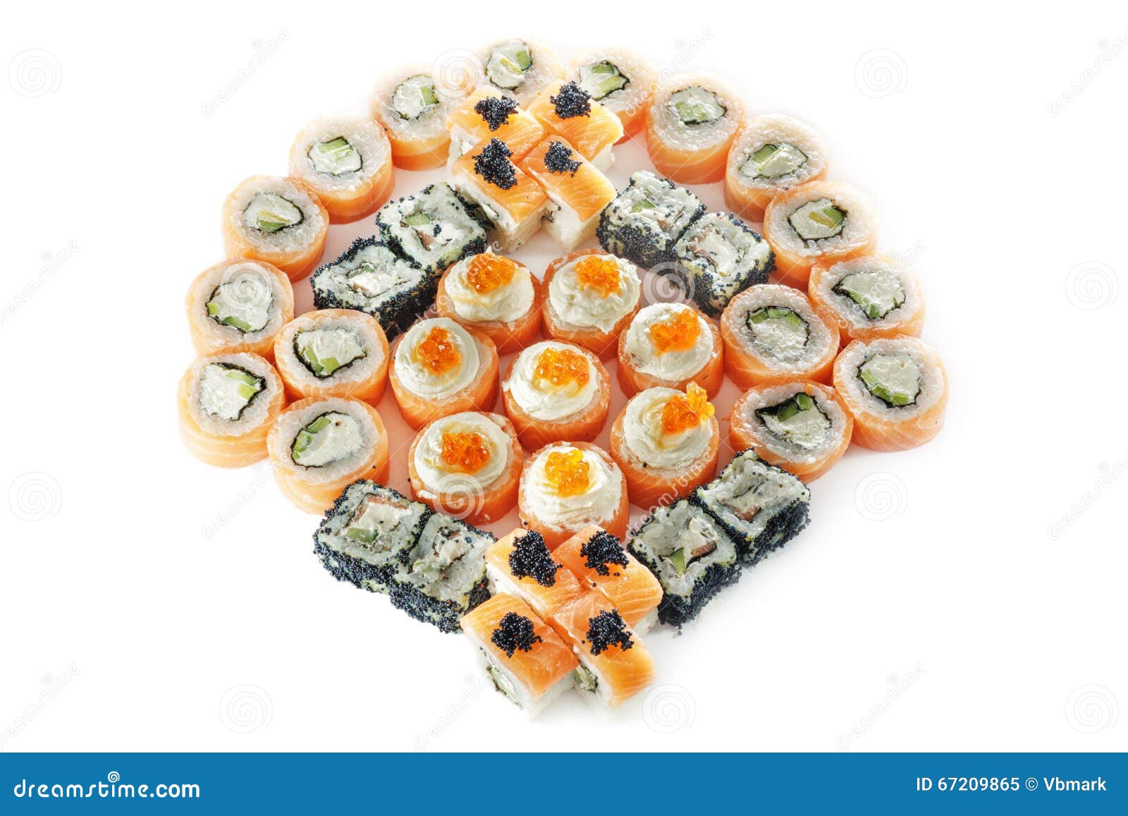 Different types of sushes stock image. Image of rolled - 67209865