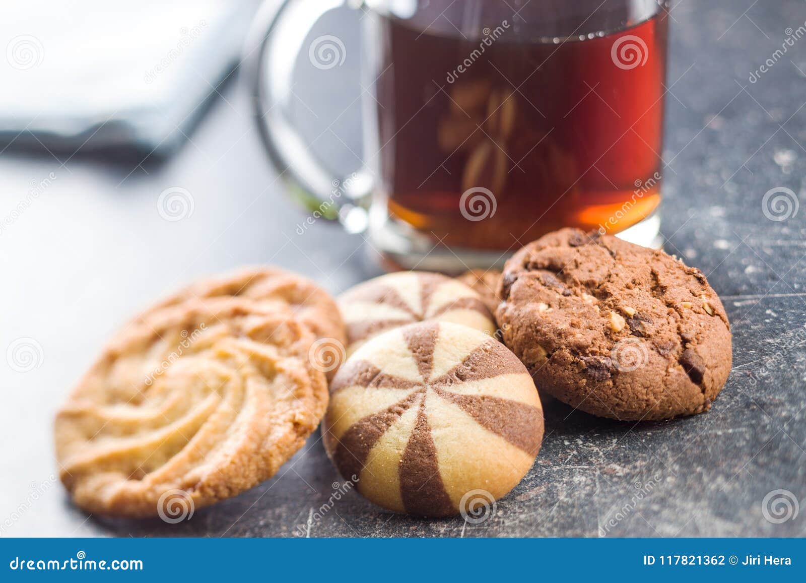 Different Types of Sweet Cookies. Stock Photo - Image of chip, round ...