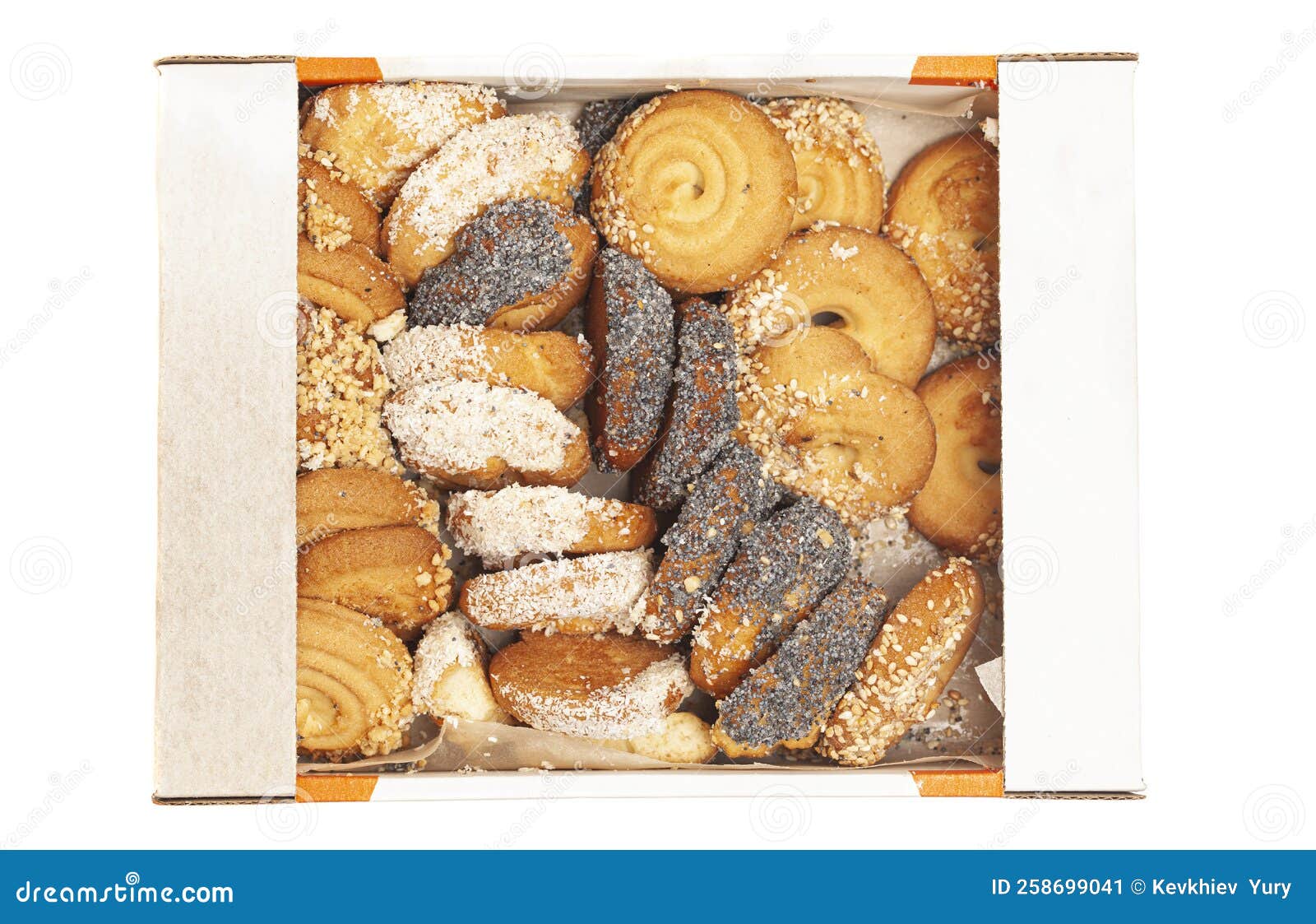 Different Types of Sweet Cookies Top View. Tasty Biscuits. Stock Image ...