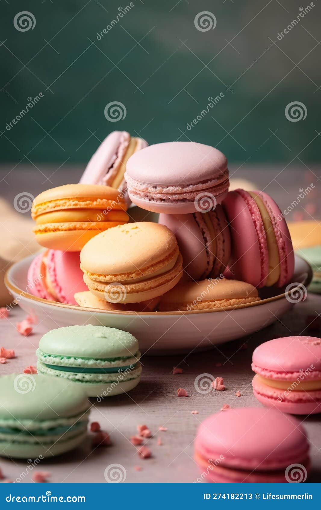 Different Types of Tasty Macaroons Stock Illustration - Illustration of ...