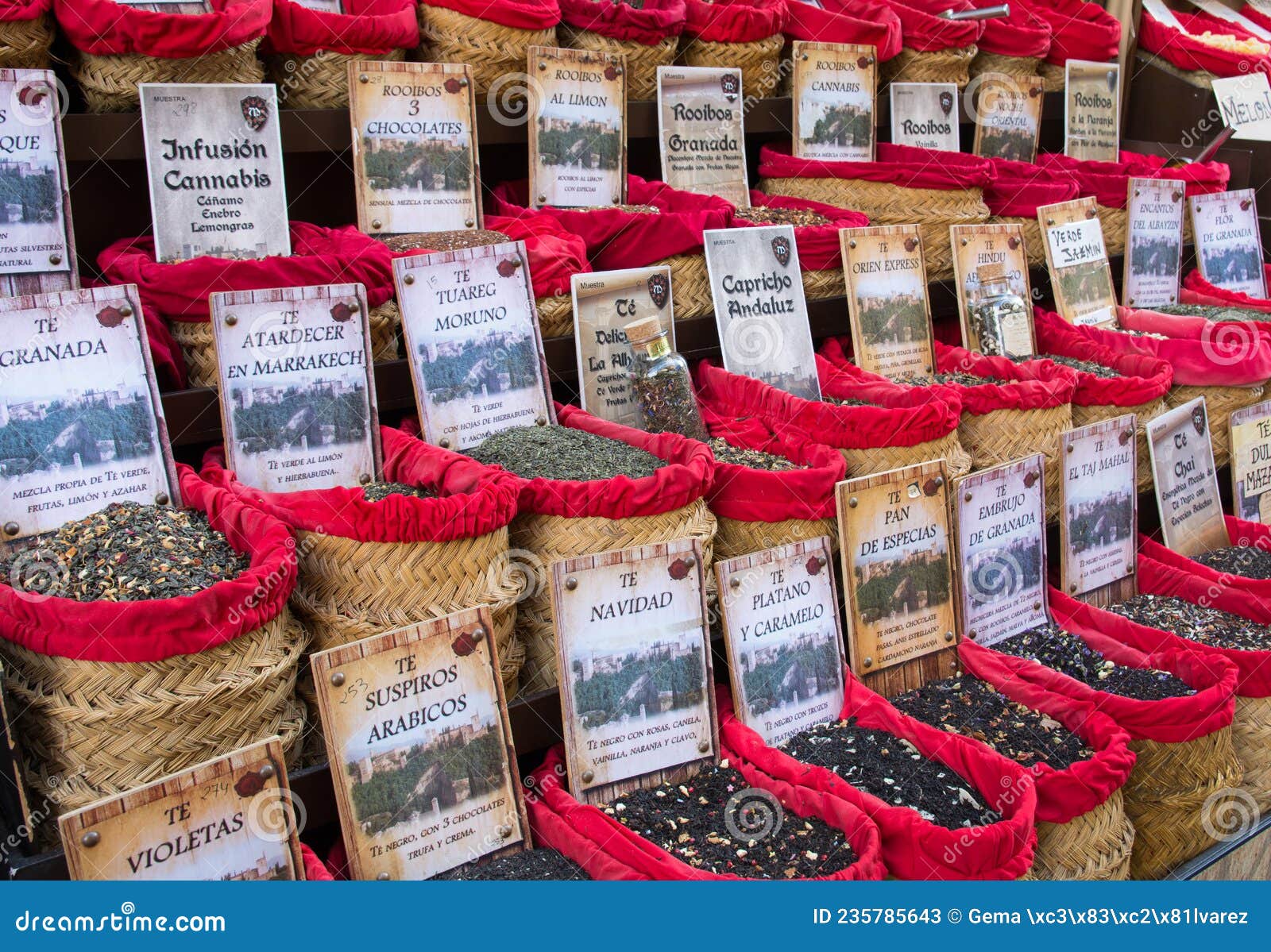 Different Types of Tea in a Store Sold in a Traditional Market in ...