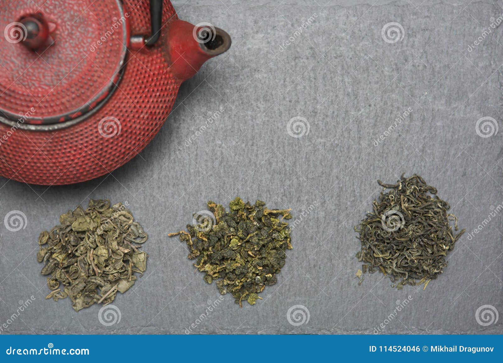 Different Types of Tea Top View, Free Space Stock Photo - Image of ...