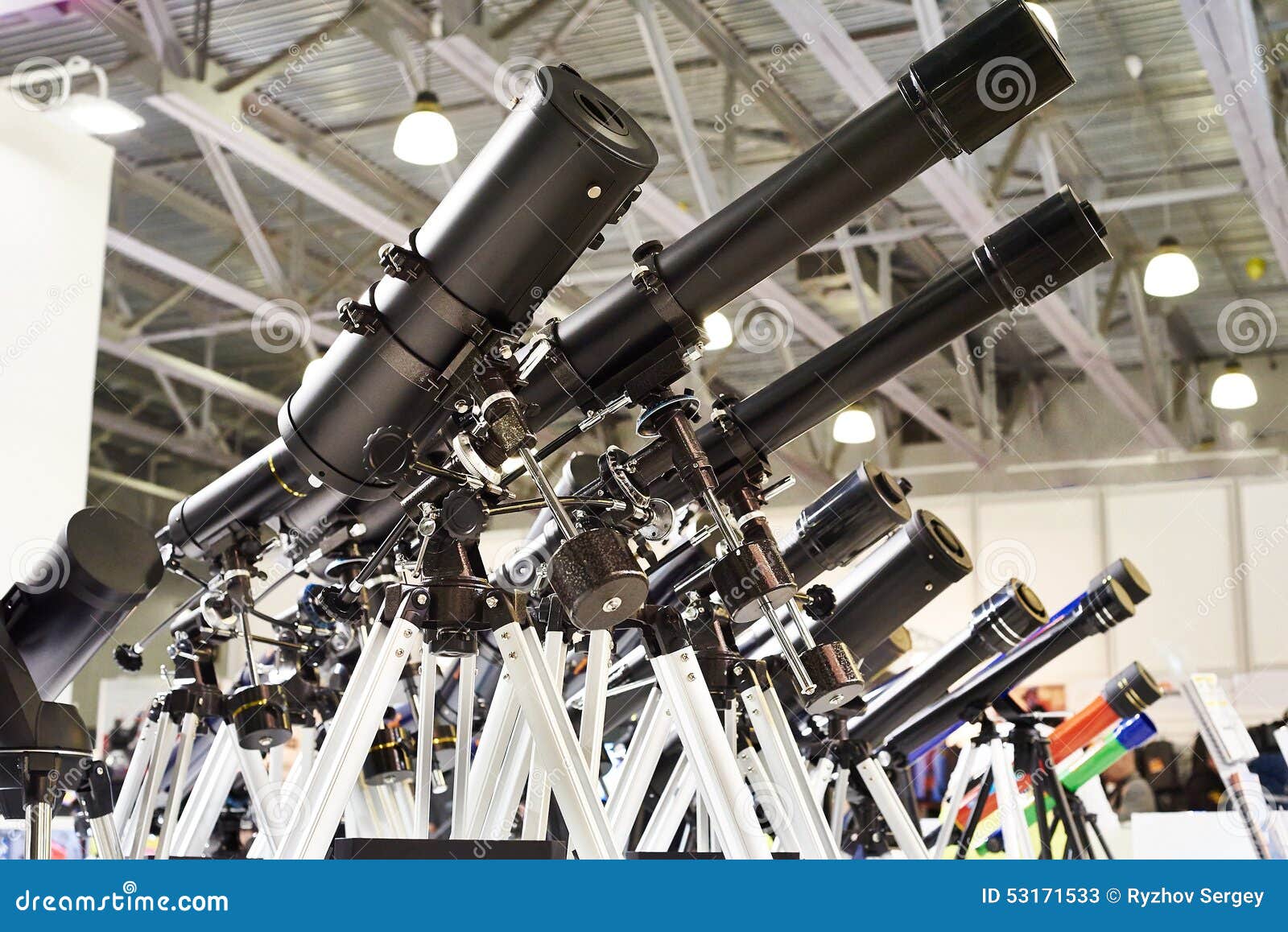 Different Types of Telescopes at Exhibition Editorial Stock Photo ...