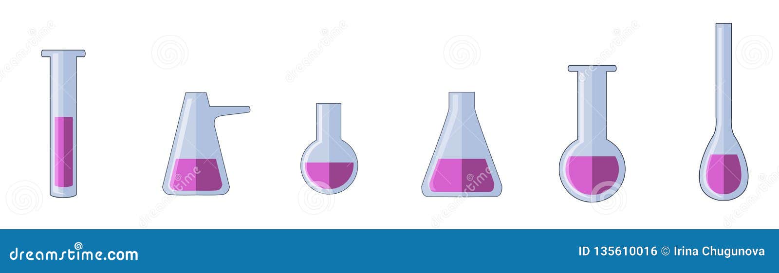Different Types of Test Tubes. Stock Vector - Illustration of ...