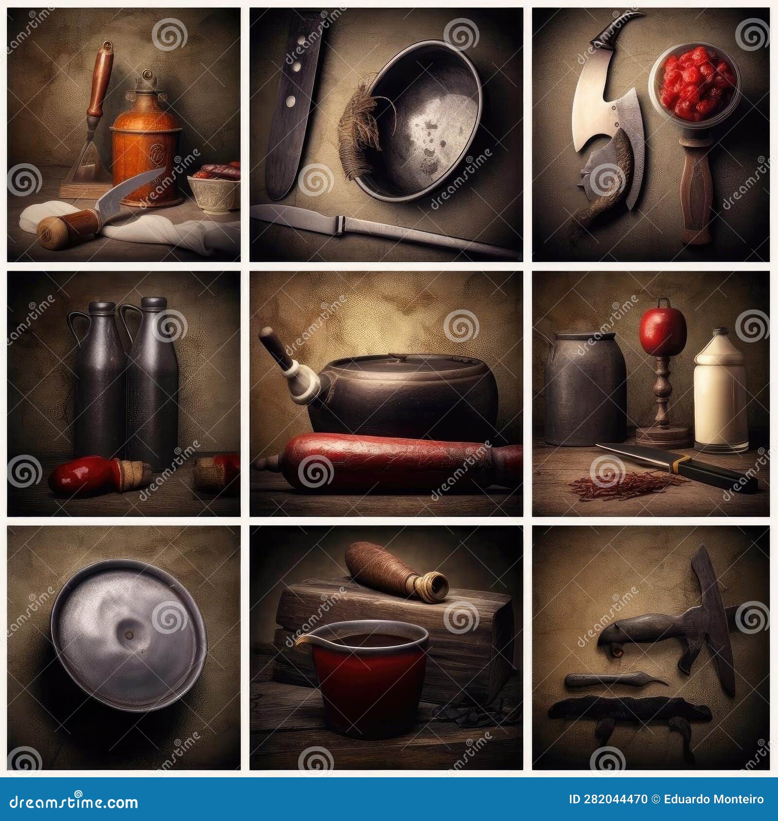 Different Types of Traditional and Modern Kitchen Tools Stock ...