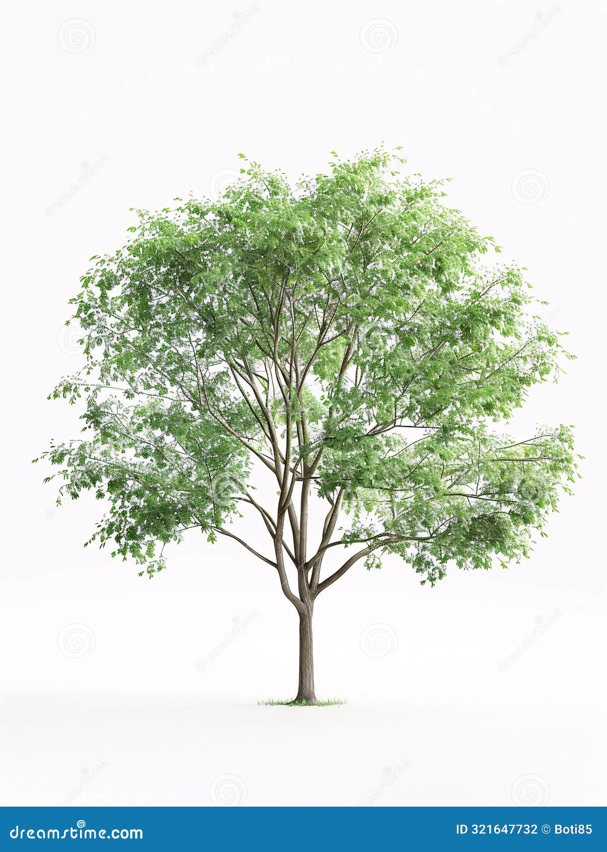 Different Types of Tree Isolated on a Solid White Background Stock ...