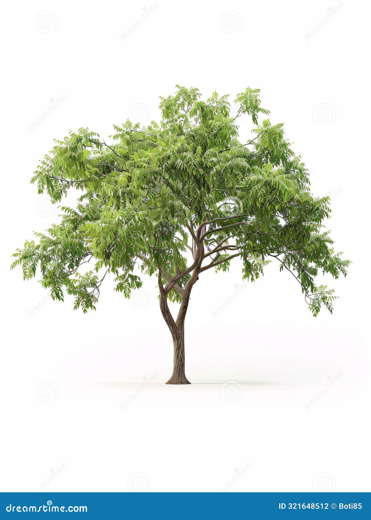 Different Types of Tree Isolated on a Solid White Background Stock ...