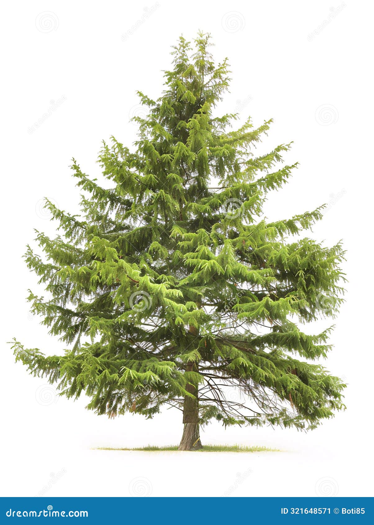 Different Types of Tree Isolated on a Solid White Background Stock ...