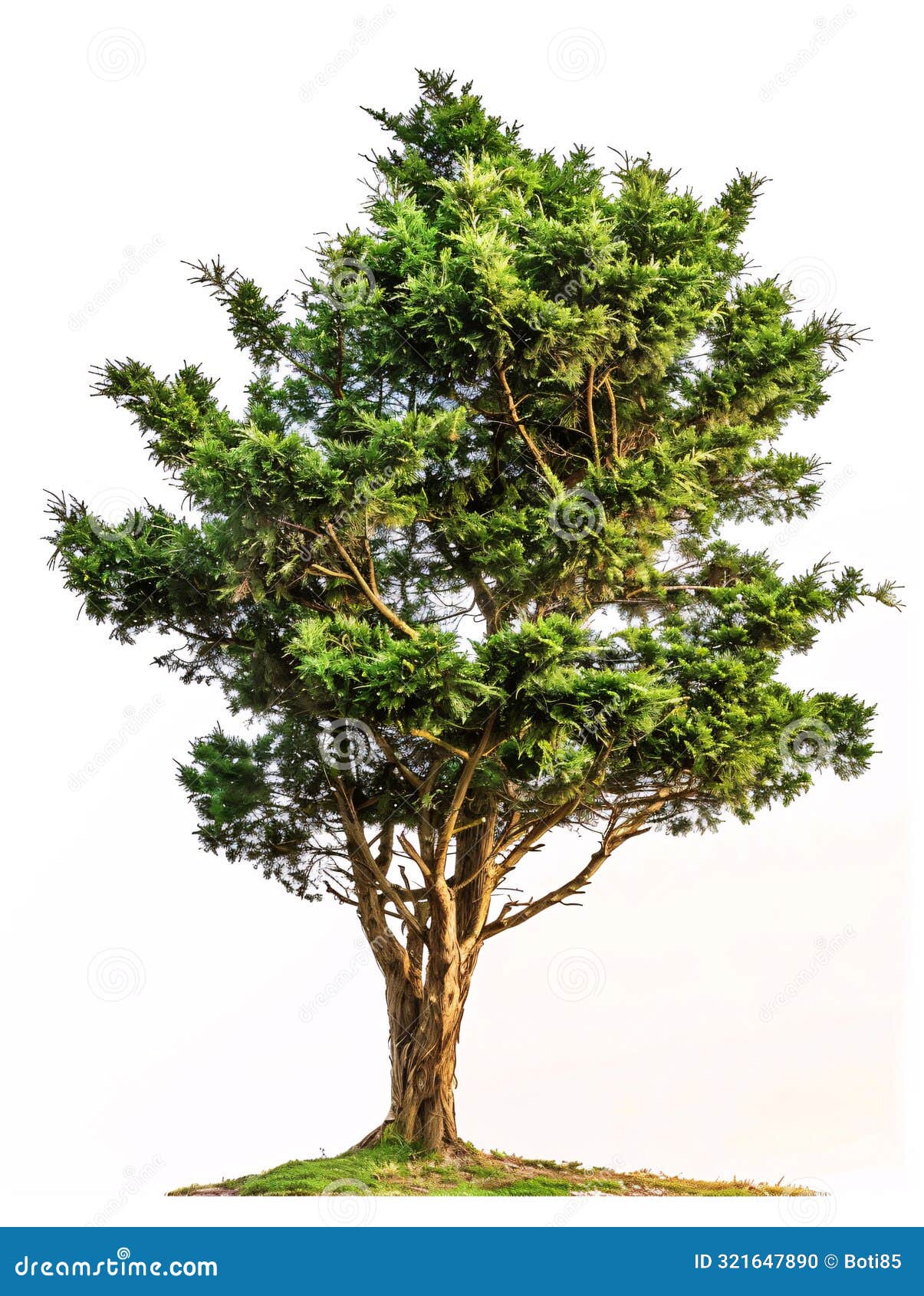 Different Types of Tree Isolated on a Solid White Background Stock ...