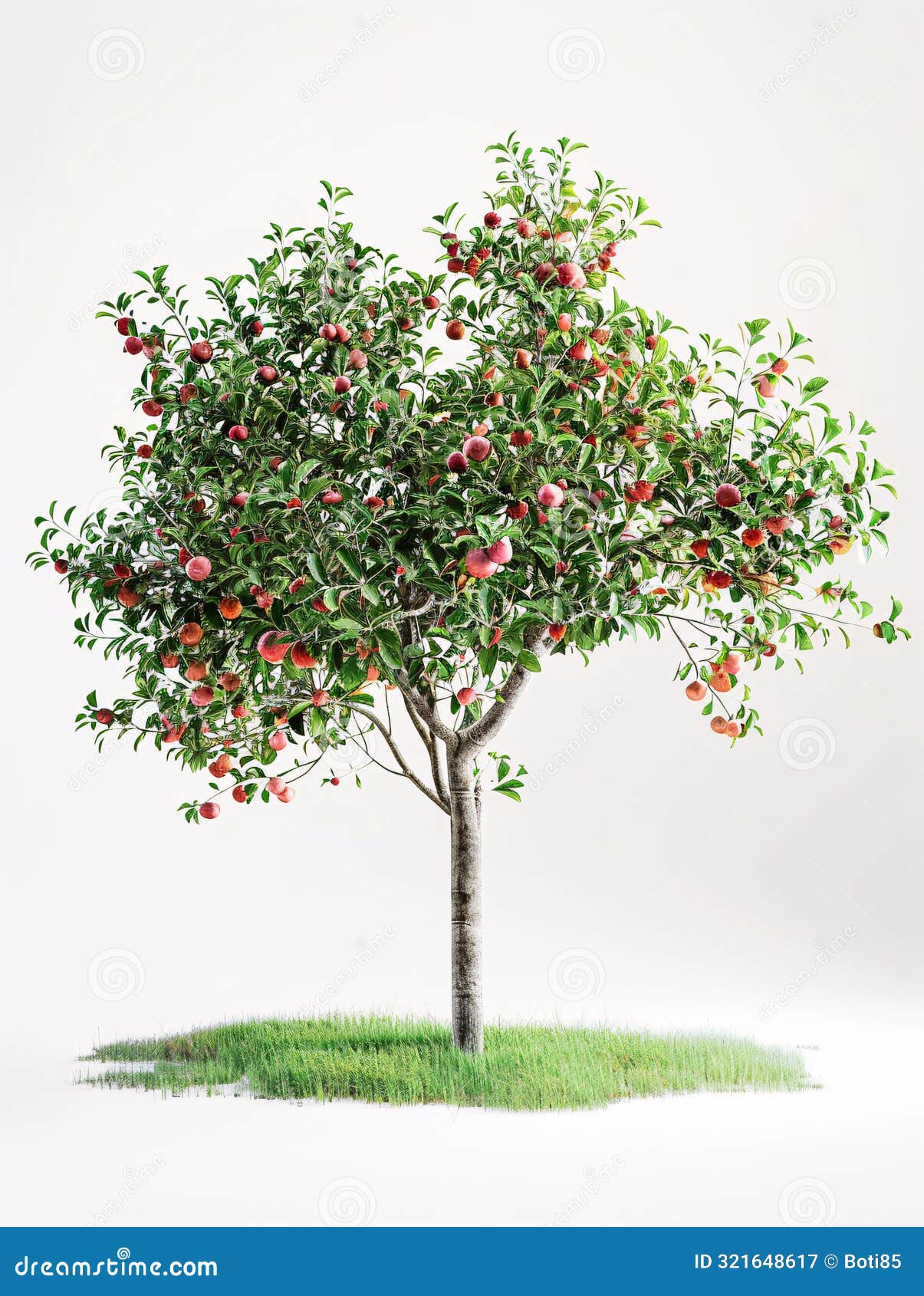 Different Types of Tree Isolated on a Solid White Background Stock ...