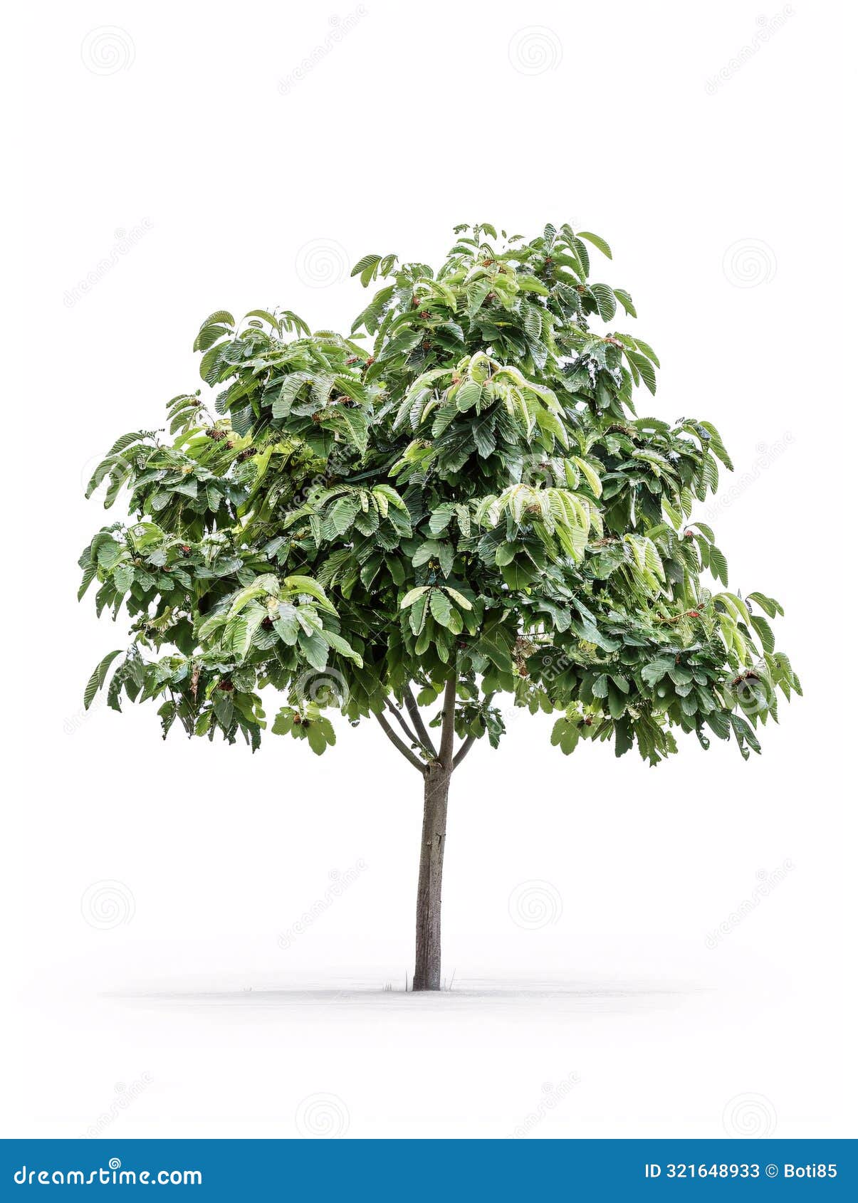 Different Types of Tree Isolated on a Solid White Background Stock ...