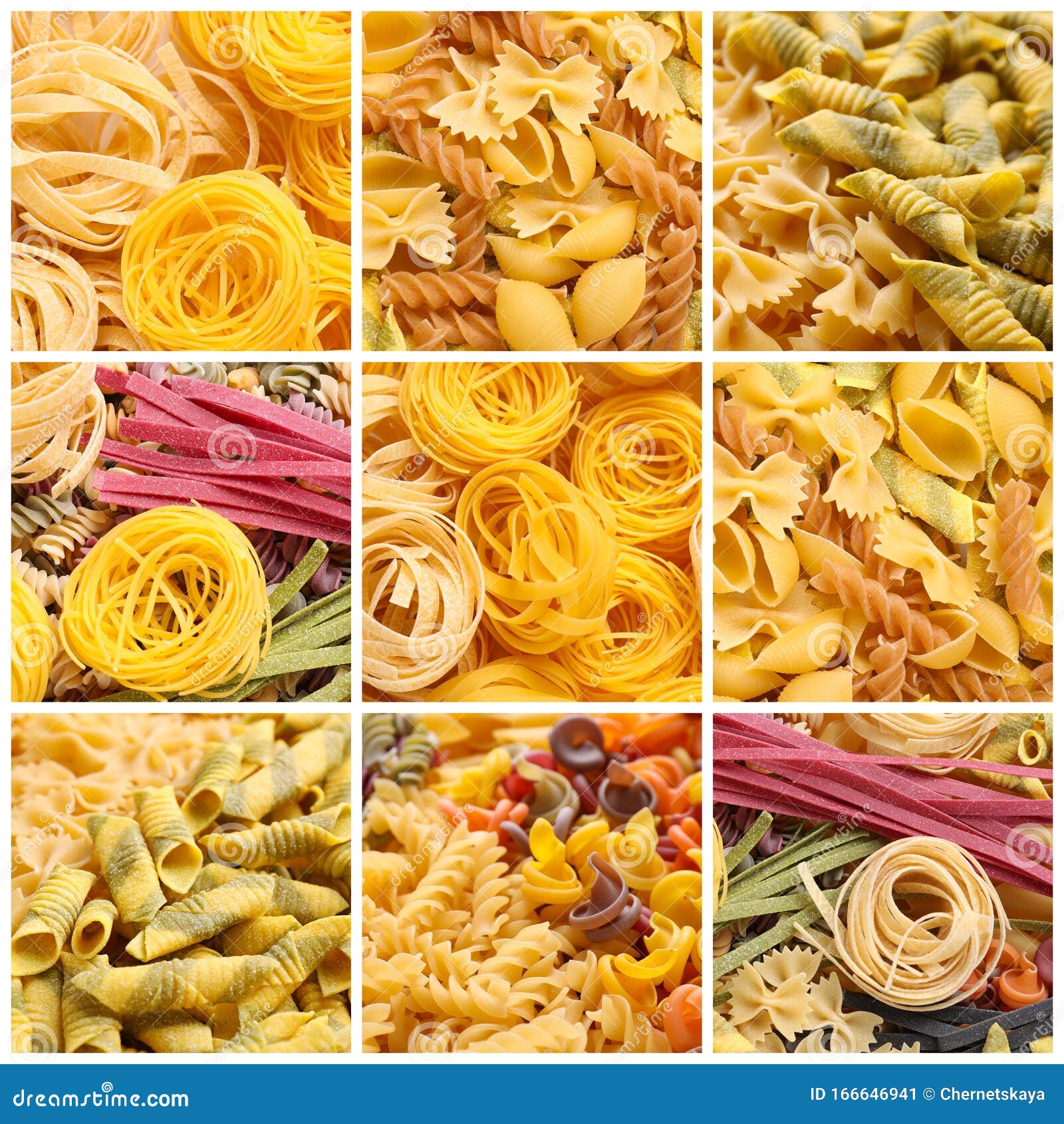 Different Types of Uncooked Pasta Stock Image - Image of pasta ...