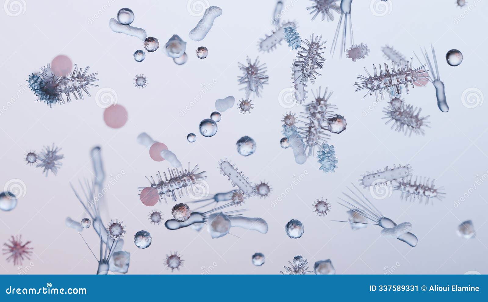 Different Types of Virus and Bacteria and Microbe and Germs Set ...