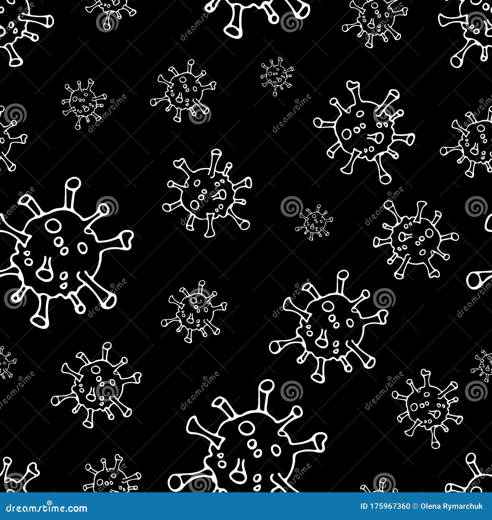 Viruses Seamless Vector Illustration 3 Stock Vector - Illustration of background, design: 175967360
