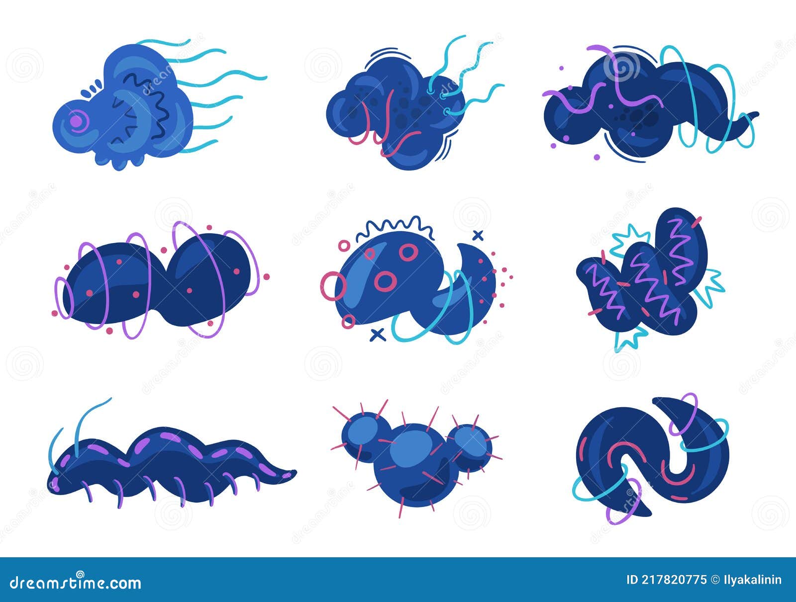 Different Types of Viruses. Strange Biological Creatures. Types of ...