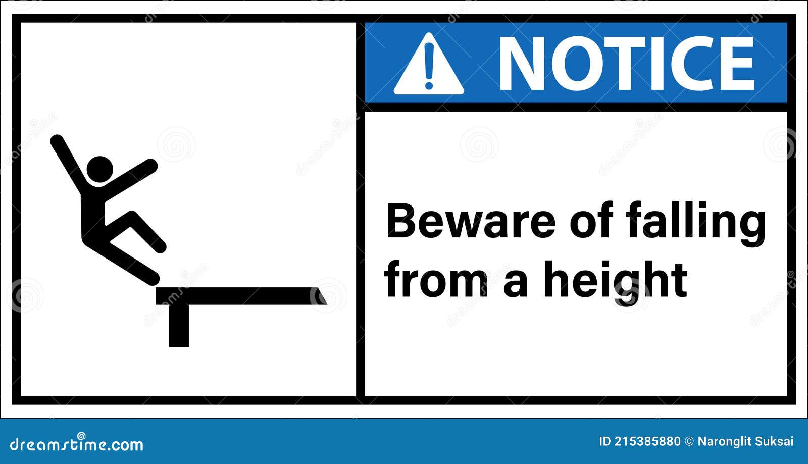 Different Types of Warning Signs, Beware of Falling from a Height ...
