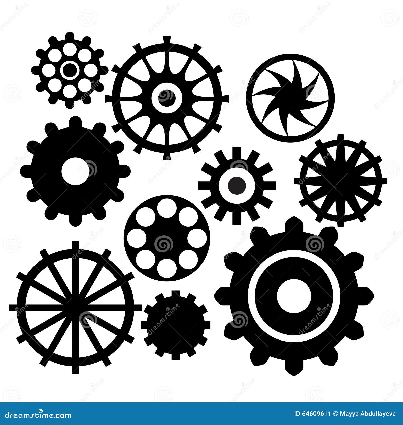 Different types of wheels stock vector. Illustration of development ...
