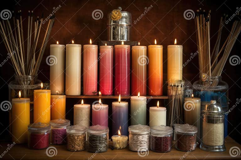 Different Types of Wicks and Candle Materials Stock Photo - Image of ...