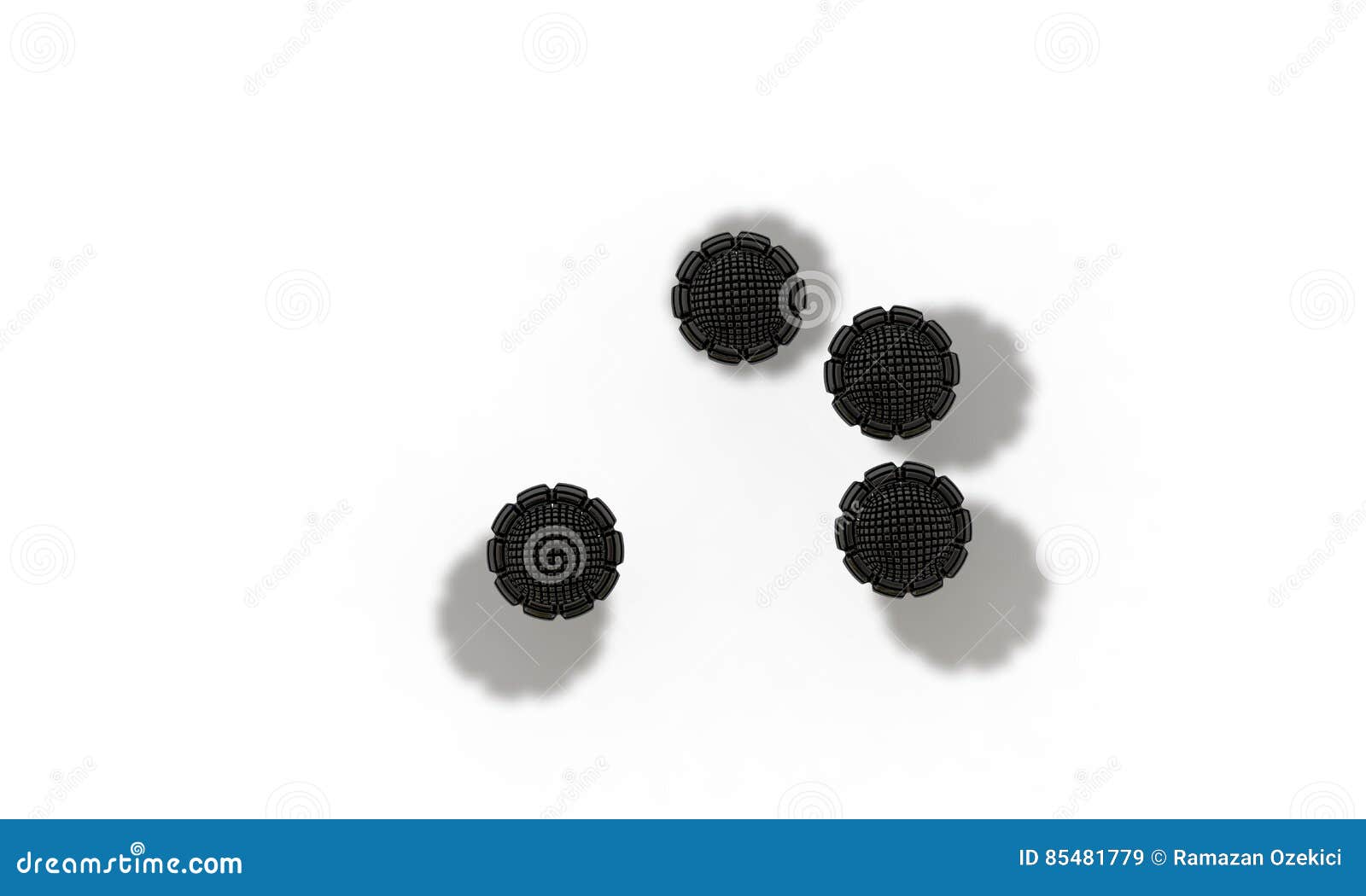 Different Ufo Working Top View 3d Render Stock Illustration ...