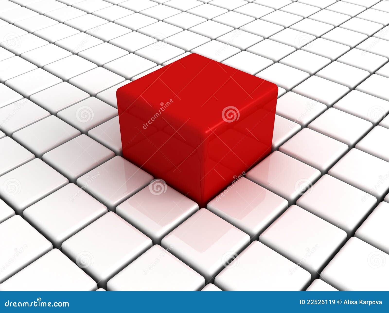 Different Unique Big Red Cube in White Others Stock Image - Image of ...