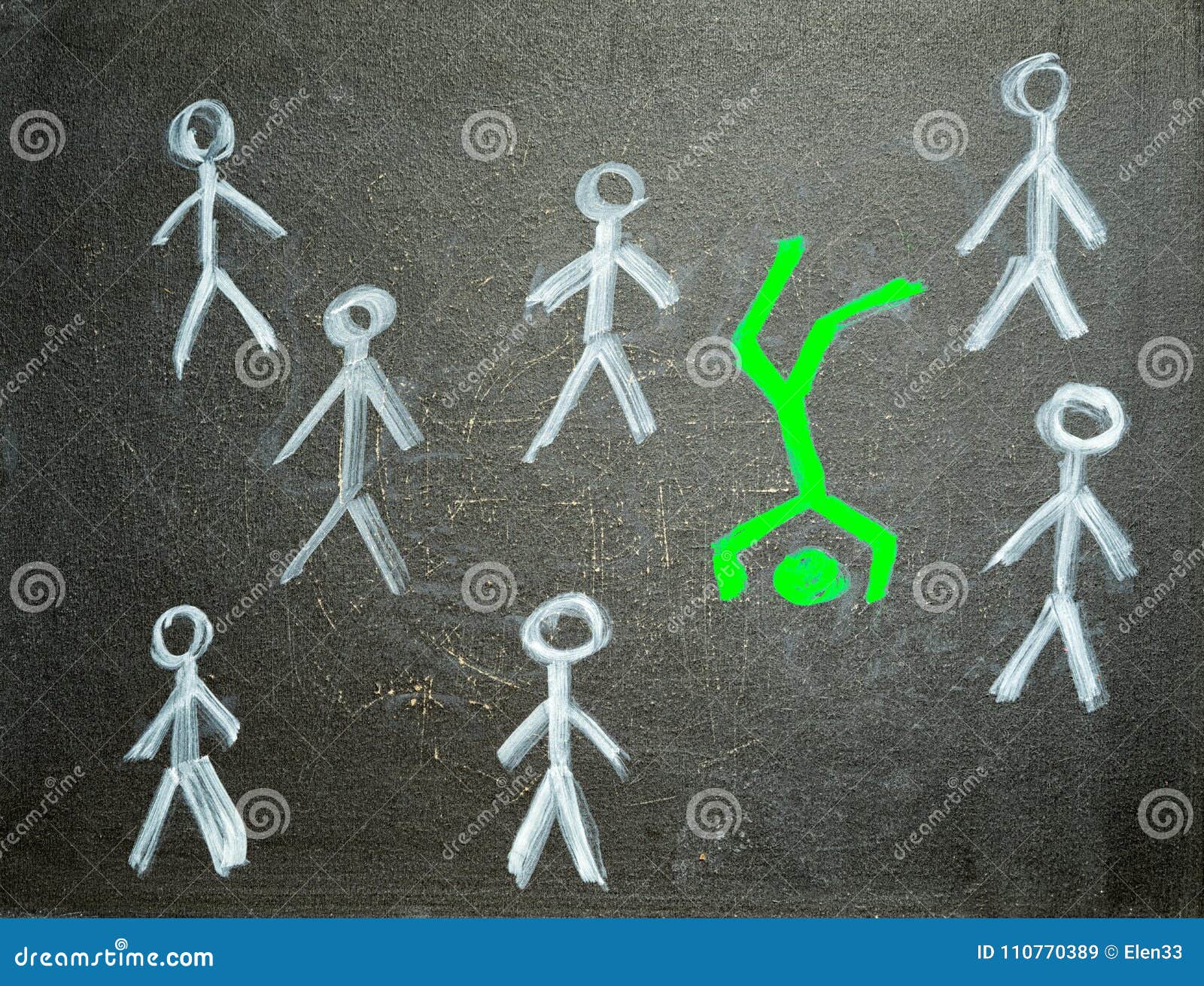 Different and Unique Concept Stock Image - Image of head, leadership ...