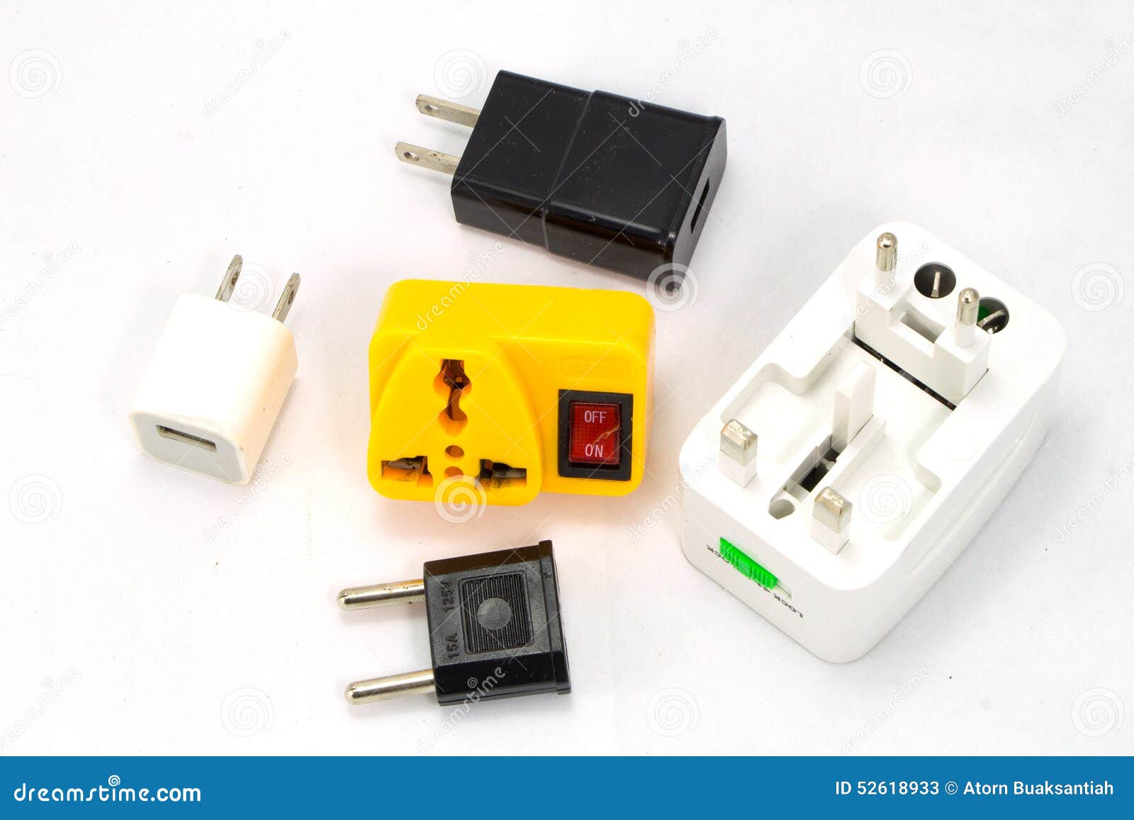 Different Universal Adapters Travel Adapters Stock Image - Image of ...