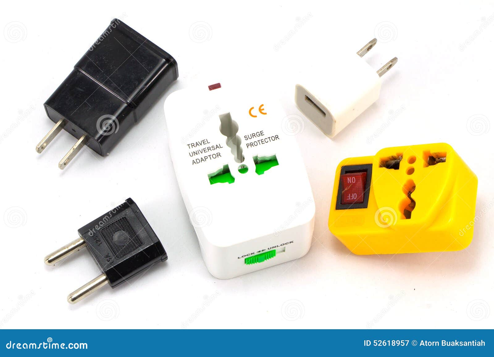 Different Universal Adapters Travel Adapters Stock Image - Image of ...